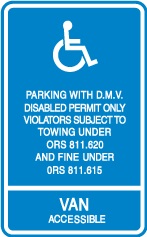 Oregon DMV Disabled Person Parking Permits