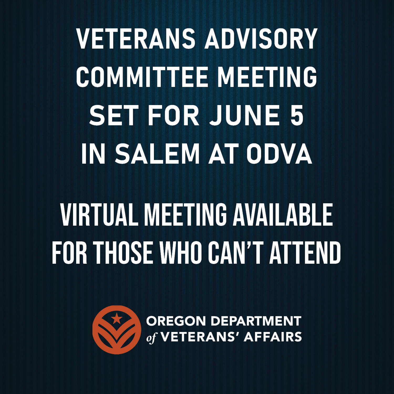 Oregon Department of Veterans' Affairs : Welcome Page : State of Oregon